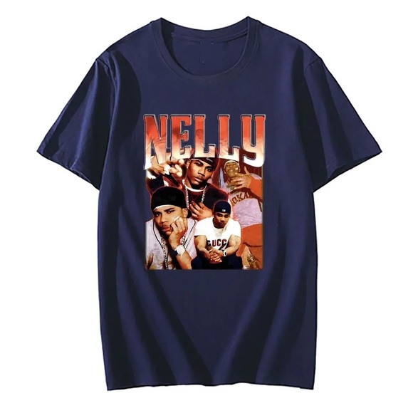 Shirts | Rapper 9s Vintage Nelly Graphic T Shirt Navy | Poshmark